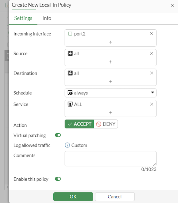 GUI support for local-in policies | FortiGate / FortiOS 7.6.0 | Fortinet Document Library